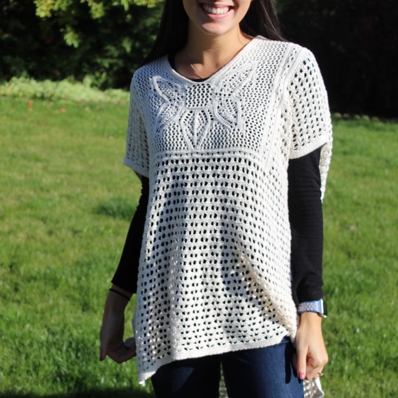 JEANNE PIERRE | Tops | Poncho Style Crochet Top | Poshmark
